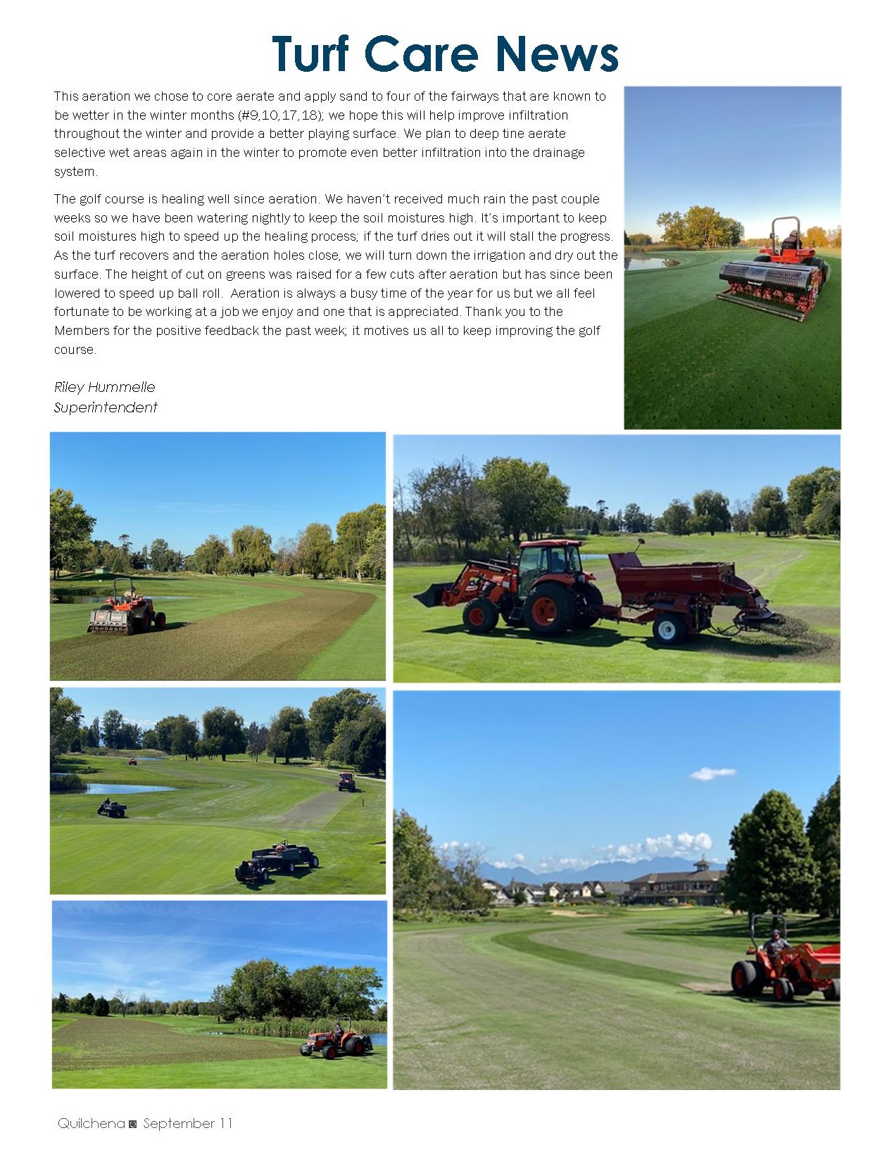 Turf Care | Quilchena Golf and Country Club Private Golf Course ...